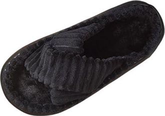 Generic Pantoufles &agrave; bout ouvert pour femme - Chaudes et d&eacute;contract&eacute;es - &Eacute;l&eacute;gantes - L&eacute;g&egrave;res - Respirantes - Antid&eacute;rapantes - Confortables - Hiver, Noir, 38.5