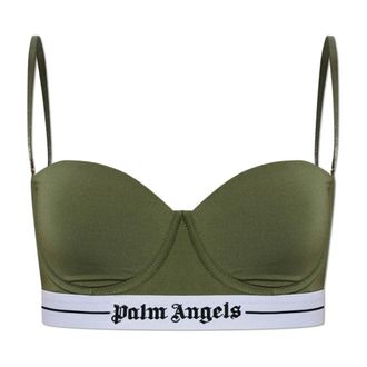 Palm Angels Femme, Sous-v&ecirc;tements, Vert, Taille: 44 FR Soutien-gorge &agrave; bretelles d&eacute;tachables