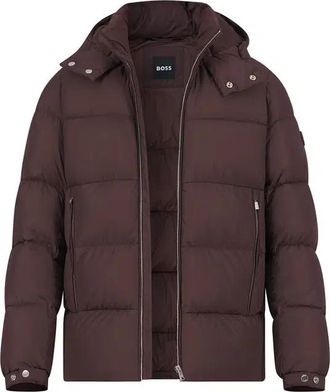 HUGO BOSS Herren Jacken braun Mikrofaser unifarben