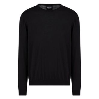 Giorgio Armani Rundhals-Pullover - - Knitwear - Herren - Schwarzk - L