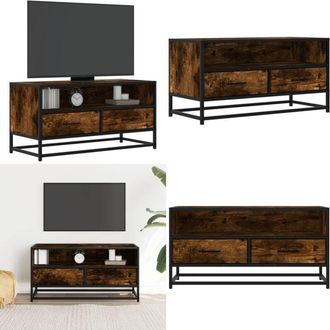 vidaXL Vidaxl - TV-Schrank Räuchereiche 80x34,5x40 cm Holzwerkstoff und Metall