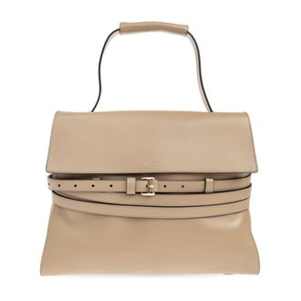 Moschino Lederhandtasche mit G&uuml;rtel - - Bags - Damen - Beige - ONE SIZE