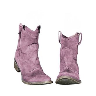 Generic Bottines larges en daim pour femme - Bout rond - Talon bas - &Agrave; enfiler - Chaussures de marche confortables - Style d&eacute;contract&eacute; - L&eacute;g&egrave;res - R&eacute;tro - Cla