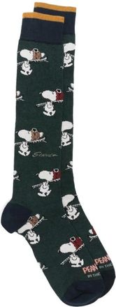 In The Box Homme, Sous-v&ecirc;tements, Multicolore, Taille: L/Xl Snoopy Ski Allover Socks