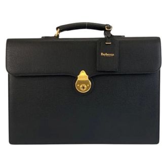 Burberry Pre-owned Sacoche en cuir - Homme - Pre-owned - Noir - Taille: ONE Size