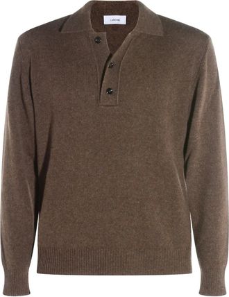 Lardini pull à col polo - Marron