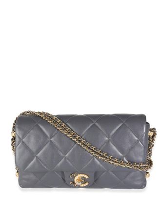 Chanel sac port&eacute; &eacute;paule Crush On Chains (2021-2023) - Gris