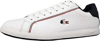Lacoste Hommes Graduate 119 3 SMA Baskets, Blanc (WHT/NVY/Red 407), 42 EU