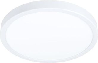 Eglo LED Deckenleuchte Fueva 5, Ø 28,5 cm, 1 flammige Aufbauleuchte, Bad-Deckenlampe aus Stahl und einer Kunststoff Leuchtfläche in Weiß, LED Aufbaulampe w