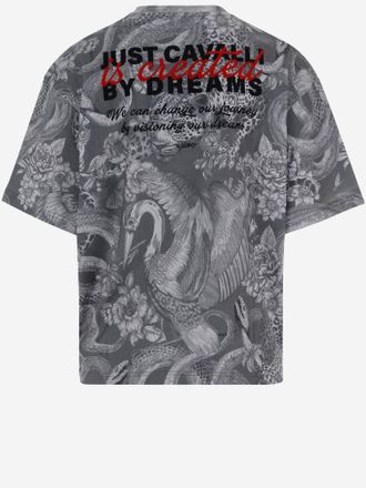 Just Cavalli Graphic Logo Print T-Shirt - Gray