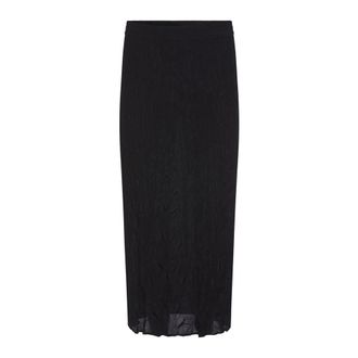 Julie Fagerholt - Heartmade Seidenrock Midi Schwarz - - Skirts - Damen - Schwarzk - 2XS