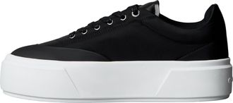 Calvin Klein Damen Flatform Lace Up NYL Mix Yw0Yw02013 Low Top, Black (Black/Bright White), 40 EU