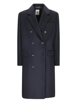 Pantaloni Torino manteau en laine à boutonnière croisée - Bleu