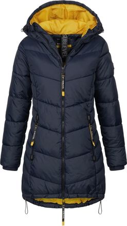 Sublevel Damen Steppmantel LSL-412 Kurzmantel mit gef&uuml;tterter Kapuze inkwell blue 3XL