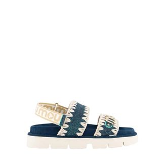 Mou Denim Back Strap Bio Sandal - Femme - Chaussures - Vert - Taille: 38 EU