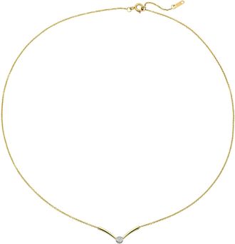 Diamonds By Ellen K. Halskette Gold 375 mit Brillant 0,03ct