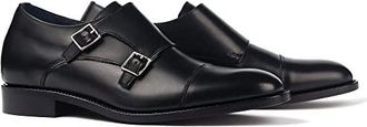 Masaltos Chaussures réhaussantes pour Homme avec Semelle Augmentant la Taille jusquà 7cm. Fabriquées en Peau. Modèle Bristol Noir 41