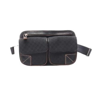Celine Pre-owned Macadam Canvas Leather Waist Bag - Femme - Pre-owned - Noir - Taille: ONE Size