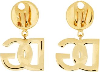 Dolce & Gabbana Logo Earrings - Gold
