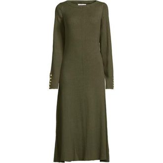 Lands End Strickkleid Silk Touch, Damen, Größe:32-34 regular, Grün, Polyester/Nylon/Viskose, by Lands End