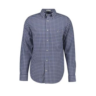 GANT Homme, Chemises, Bleu, Taille: XL Chemise &agrave; carreaux Regular Fit en popeline
