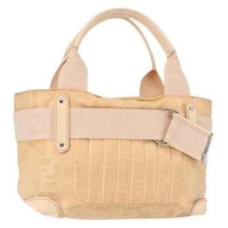 Fendi Sac en toile Pre-owned - Femme - Pre-owned - Beige - Taille: ONE Size
