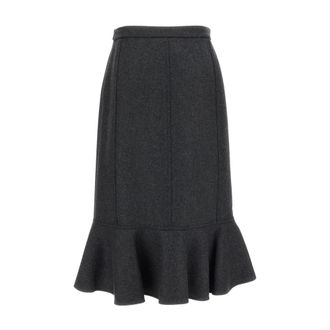 Plan C Plan C, Femme, Jupes, Gris, Taille: 38 FR Midi Skirts