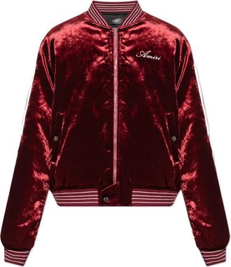Amiri Velour Bomber Jacket - - Jackets - Herren - Rot - S