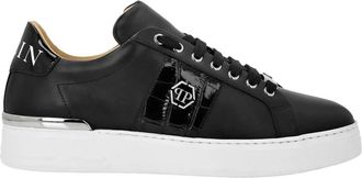 Philipp Plein Low-Top Sneaker - Lo-Top Turnschuhe Hexagon - Gr. 39 (EU) - in Schwarz - f&uuml;r Damen