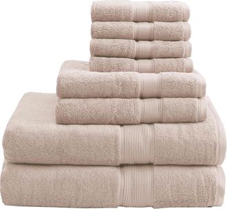 Madison Park GSM 100% Cotton Piece Luxury Absorbent Hotel Luxuri&ouml;ses Badetuch-Set, 800 g/m&sup2;, 100% Baumwolle, Blush, Assorted Sizes