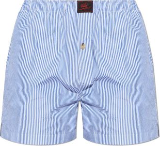 Willy Chavarria Homme, Shorts, Bleu, Taille: S Striped Pattern Shorts