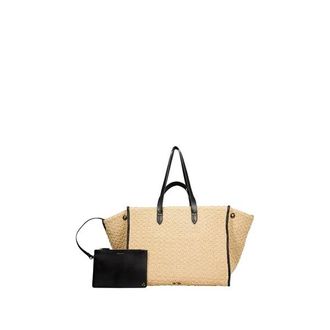 Jerome Dreyfuss Sac cabas Leon L en raphia et cuir
