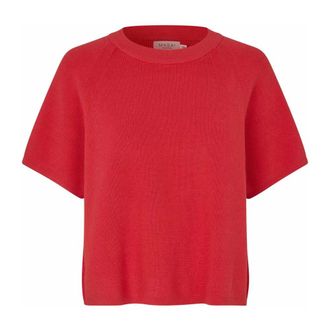 Masai Kurzarm Strickpullover - - Knitwear - Damen - Rot - L