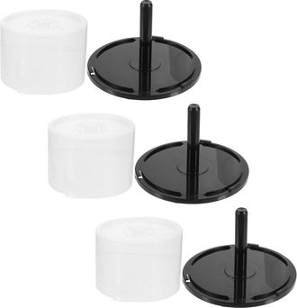 NUOBESTY 3 St&uuml;ck CD/DVD Aufbewahrungseimer 14X8cm aus Kunststoff mit Deckel Stapelbare Leere Speicherbeh&auml;lter f&uuml;r bis zu 50 Discs Platzsparend f&uuml;r Zuhause und 