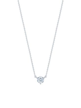 Kwiat collier Classic 3-Prong Round orn&eacute; de diamants - Argent