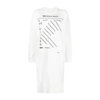 Maison Margiela L&auml;ssiges wei&szlig;es Baumwoll-Midikleid - - Dresses - Damen - Wei&szlig; - L