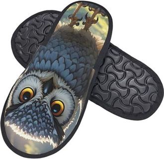 Generic Slippers Hibou Animé Antidérapantes Pantoufles En Coton Anti Odeur Pantoufles Pour Outdoor DIntérieur Voyage M