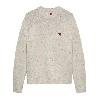Tommy Jeans Wool Badge Sweater - - Knitwear - Herren - Beige - L