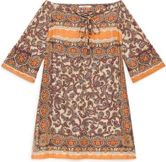 Maliparmi Maliparmi, Femme, Robes, Beige, Taille: 40 FR Sunset Paisley Dress