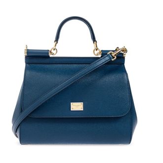 Dolce & Gabbana Femme, Sacs, Bleu, Taille: ONE Size Sac à main Sicily Grand
