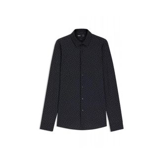 HUGO BOSS Bedrucktes Slim-Fit-Hemd - - Shirts - Herren - Schwarzk - 2XL
