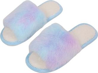 Generic Chaussons extra larges pour homme - Pantoufles chaudes douces et confortables pour garder vos pieds au chaud en hiver, violet, 39 1/3 EU