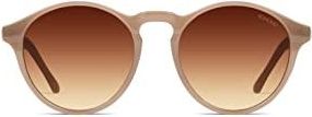 Komono Devon Sahara Lunettes de soleil unisexes rondes en Bio-Nylon pour homme et femme avec protection UV et verres résistants aux rayures