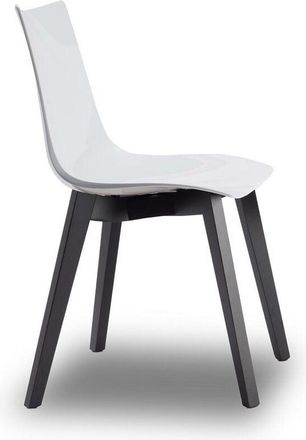 SCAB Design Scab Design - Chaise design avec pieds bois wengé - natural zebra Antishock blanche - Vendu à lunité - déco originale