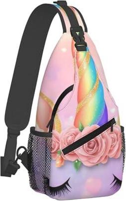 Generic Mode Sacoche Tactique Cheval Mers Visage Roses Art Roses Sac Bandouli&egrave;re Multifonction Sac DEpaule pour &eacute;cole Camping Voyage