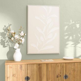 Macabane Macabane - homer - Décoration murale 83x123cm motifs fleurs n°1, cadre naturel