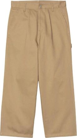 Carhartt Work in Progress Homme, Pantalons, Beige, Taille: XS Pantalon en sergé de coton à jambe large