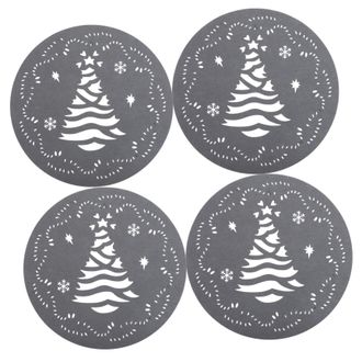 Cabilock 1 Satz Weihnachtsbaum-tischsets Dekorationen Weihnachtsuntersetzer Aus Filz F&uuml;r Den Einzug Weihnachts-mitteldecken Tischsets F&uuml;r Party-Dinner Partyzub