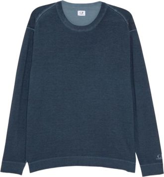 C.P. Company C.p. Company, Homme, Pulls, Bleu, Taille: L SweaT-shirt Teint en Pi&egrave;ce