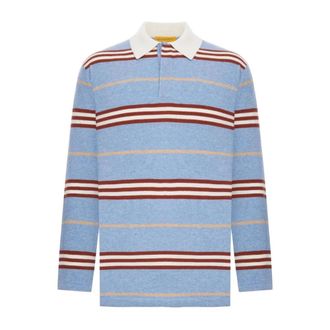 Guest In Residence Gestreiftes Strickpoloshirt - - Knitwear - Herren - Blau - M
